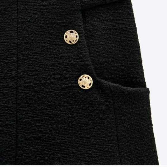 Zara | Shorts | Zara Balmain Like High Waist Golf Button Texture Shorts ...